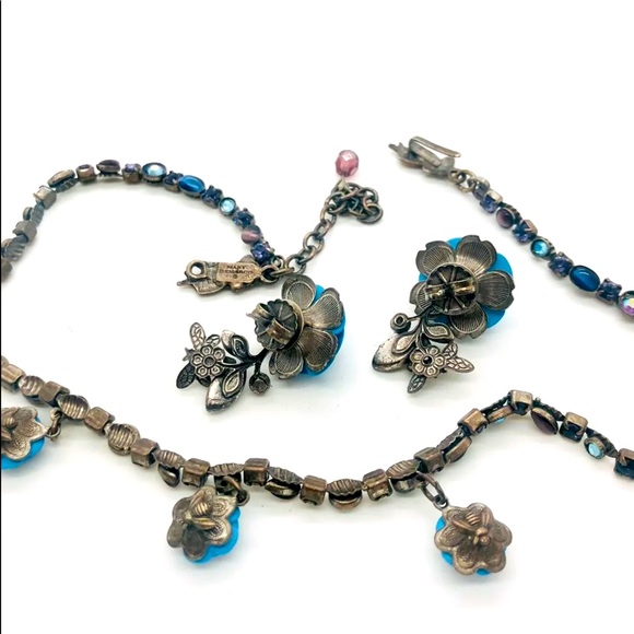 Mary Demarco | Jewelry | Vintage Mary Demarco Crystal Necklace Pierced ...